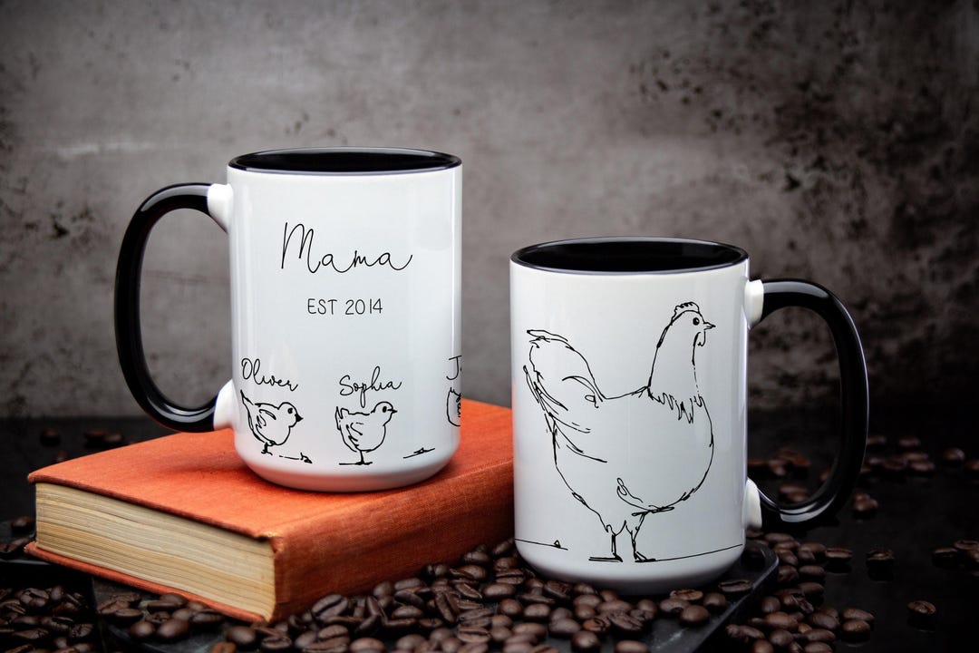 Mom and Kids Chicken Hen Mug, Special Mother's Day Gift With Giftbox ...