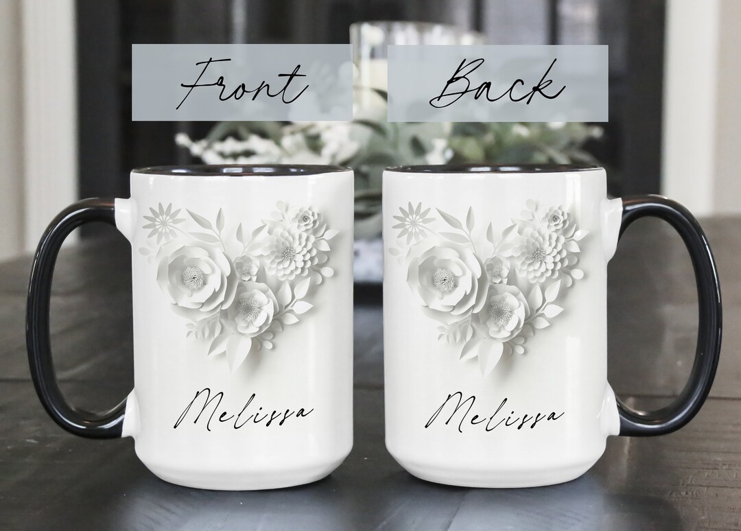 Personalized Coffee Mug for Women, Custom Wedding Mug, Wedding Name ...
