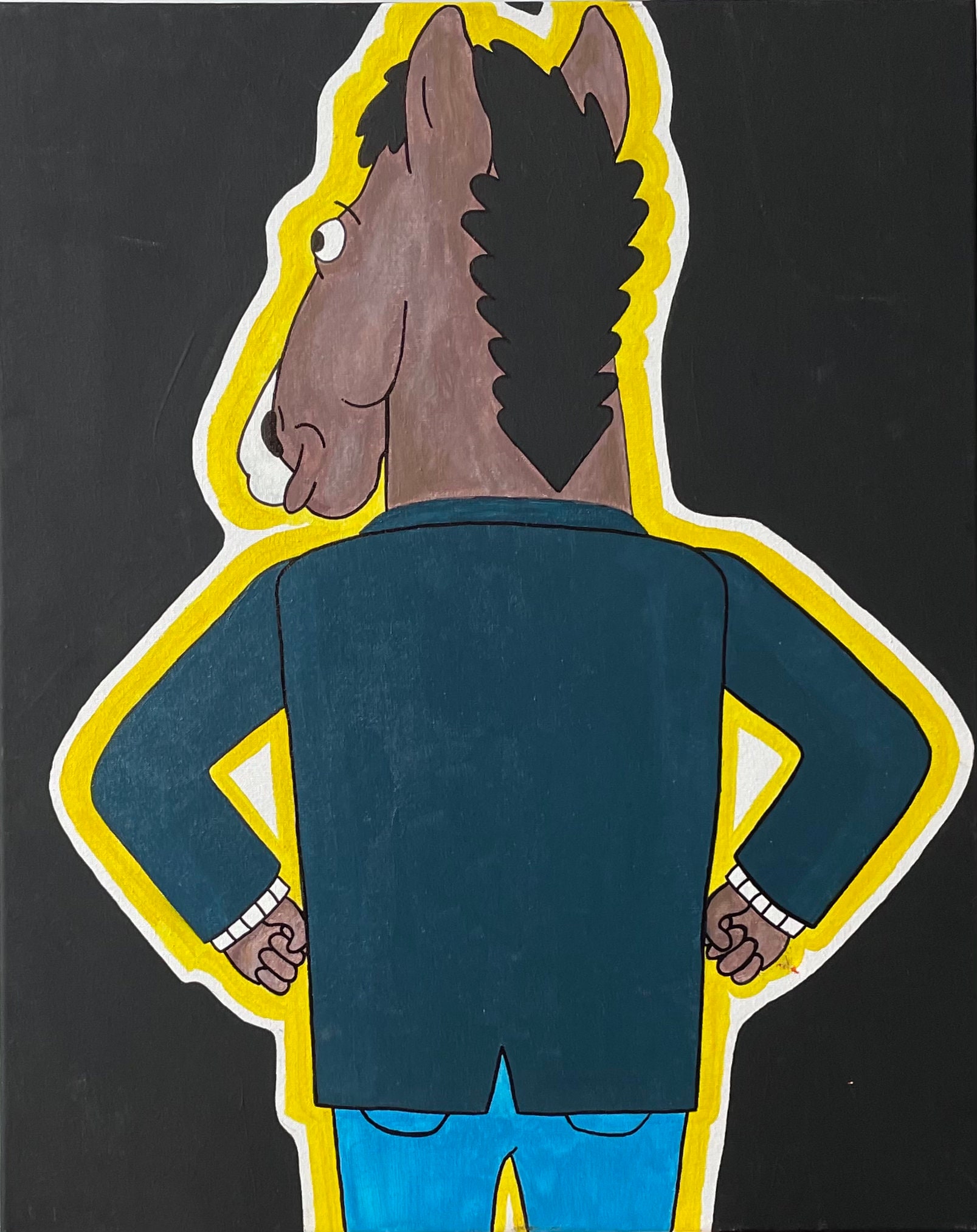 Bojack Horseman Original Acrylic PaintingBojack framed wall | Etsy
