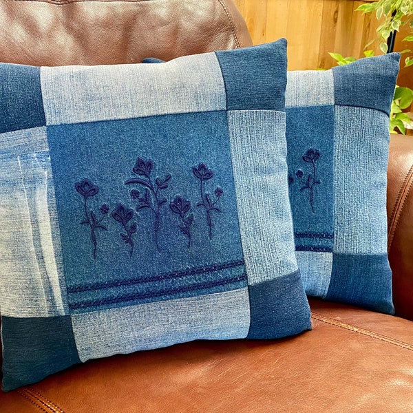 Denim Pillow - Etsy
