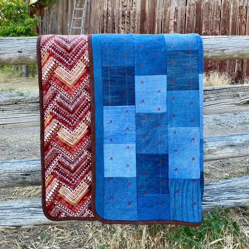 Denim Blanket - Etsy
