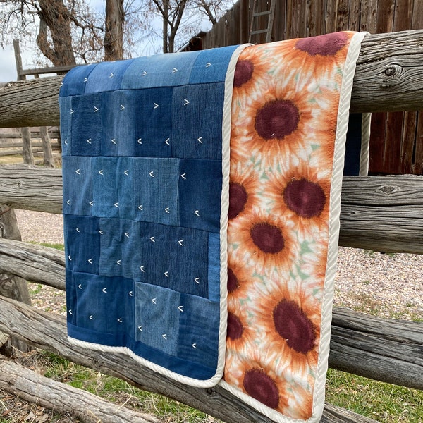 Denim Quilts - Etsy