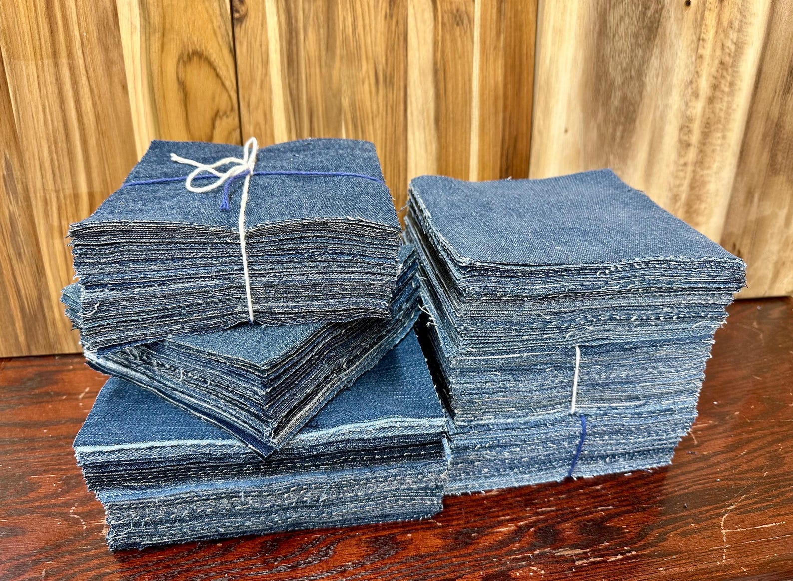 Reclaimed Denim Squares: Precut Cotton Patchwork Quilt Blocks, 2-1/2, 4 ...
