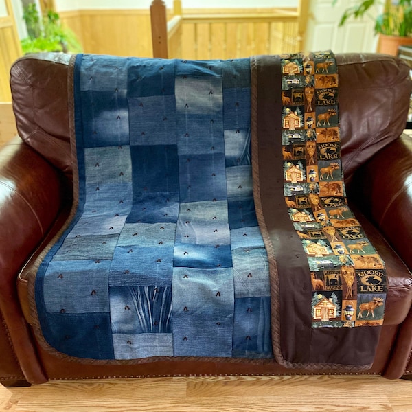 Denim Quilt - Etsy