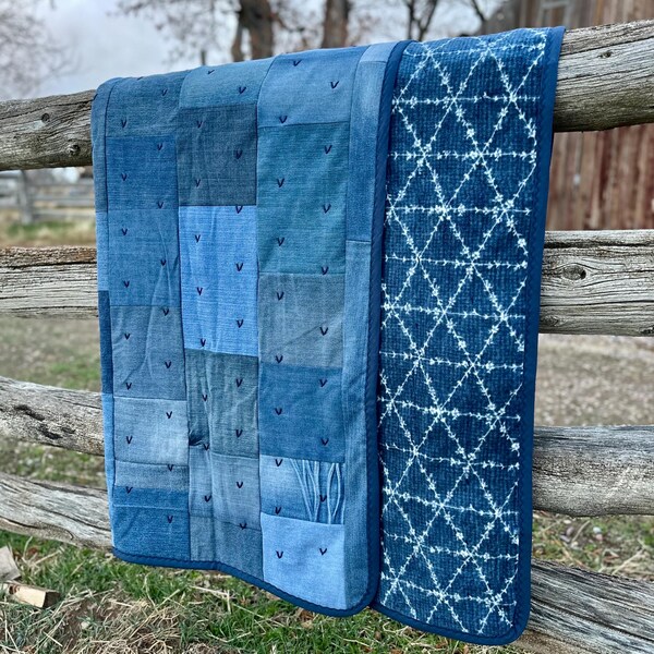 Denim Blanket - Etsy