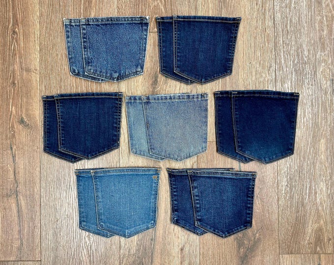 Denim Jeans Back Pockets. Wedding Party Decor Favors Sewing Bag Purse ...
