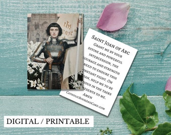 Saint Joan of Arc Prayer Card - Etsy