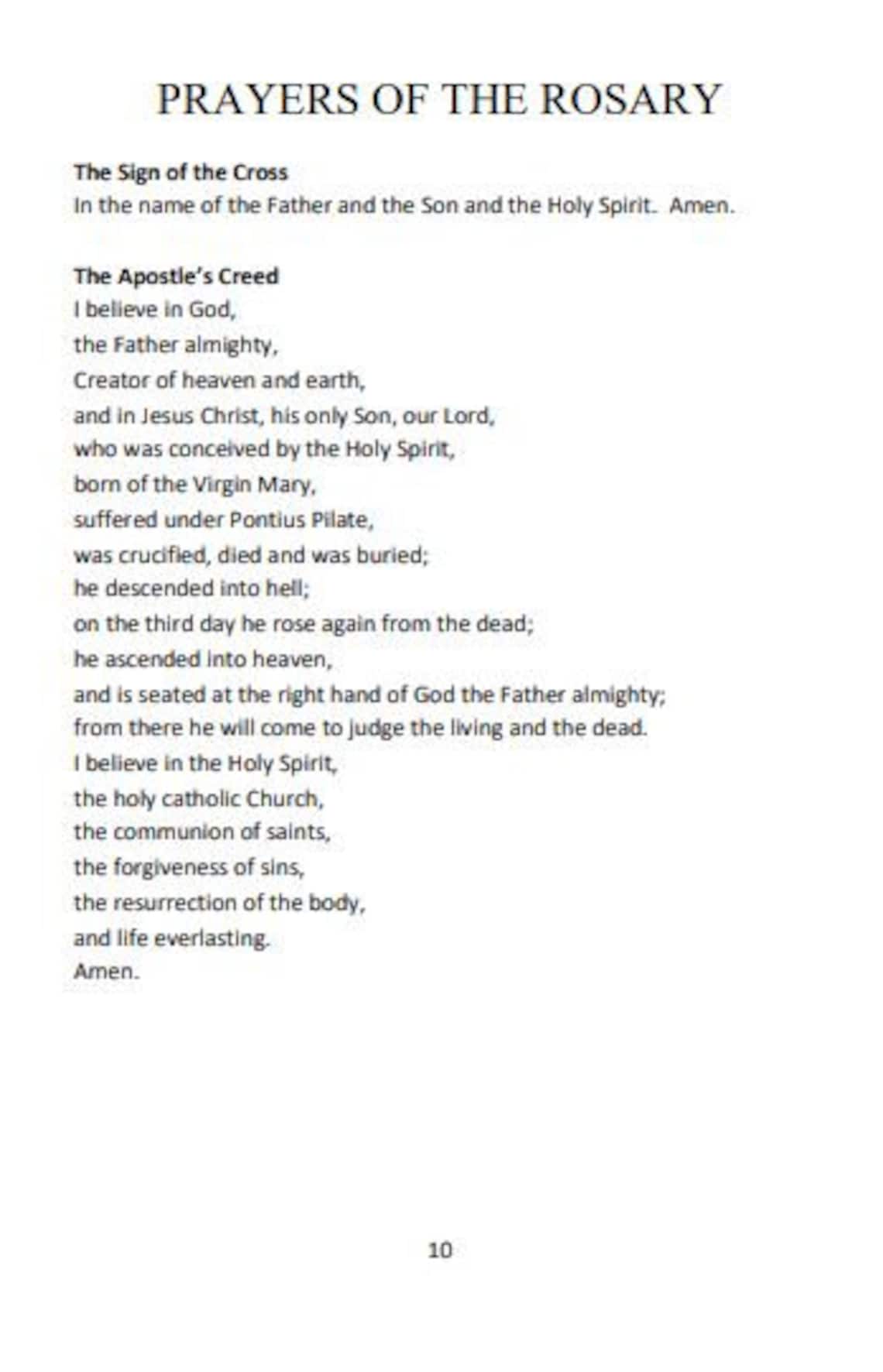 54 Day Novena PRINTABLE DOWNLOAD 12 Page Catholic Printable Rosary ...