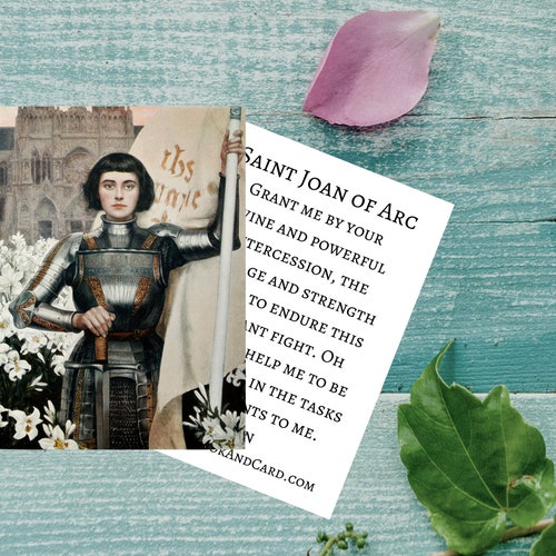 Saint Joan of Arc Prayer Card - Etsy