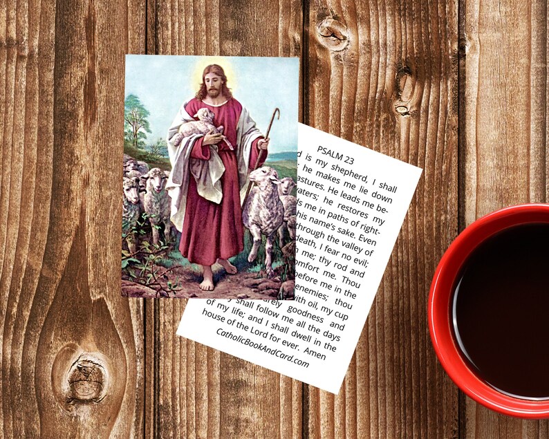 Good Shepherd PRINTABLE DOWNLOAD Catholic Prayer Card With - Etsy