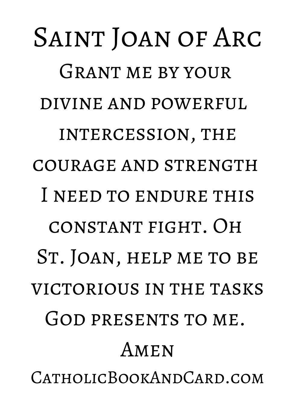 Prayer To Saint Joan Of Arc at Lachlan Ricardo blog
