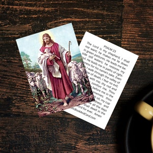 Good Shepherd PRINTABLE DOWNLOAD Catholic Prayer Card With - Etsy
