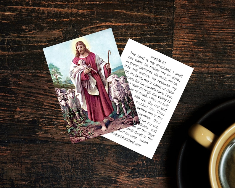 Good Shepherd PRINTABLE DOWNLOAD Catholic Prayer Card With - Etsy
