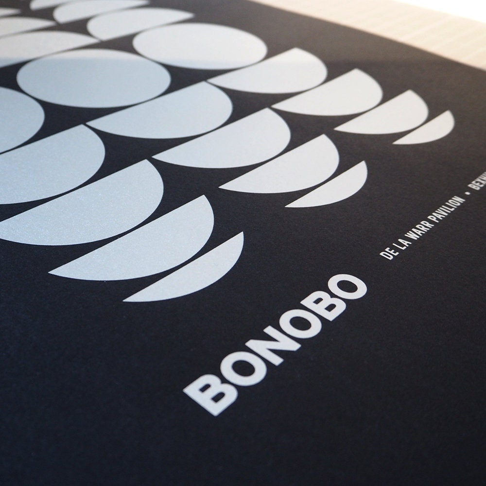 Bonobo A2 Gig Poster Screen Print De La Warr Pavilion - Etsy