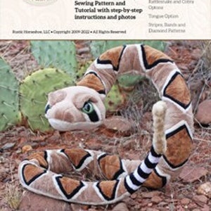 Sassy Serpent Soft Snake Toy Sewing Pattern - the Rustic Horseshoe - Etsy