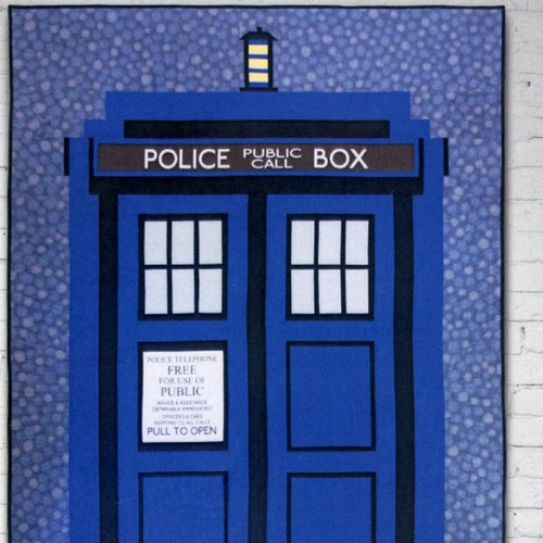 0066 British Police Box Quilt Pattern | Etsy