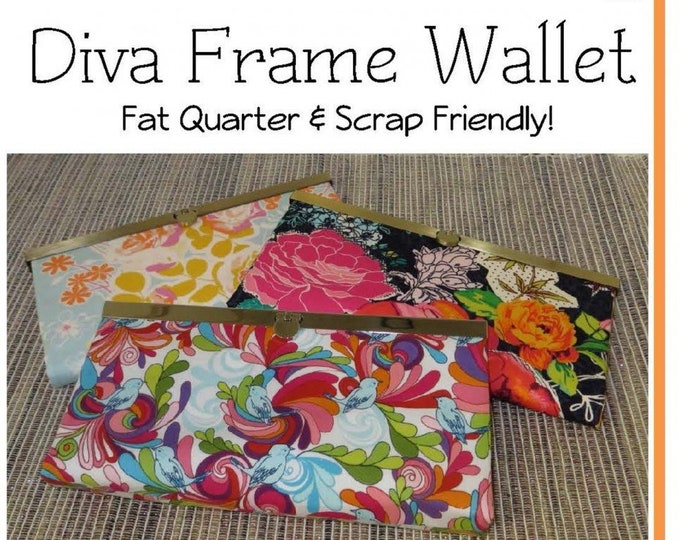 Diva Frame Wallet Fat Quarter and Scrap Friendly Sew Many Creations Kit Available - Etsy