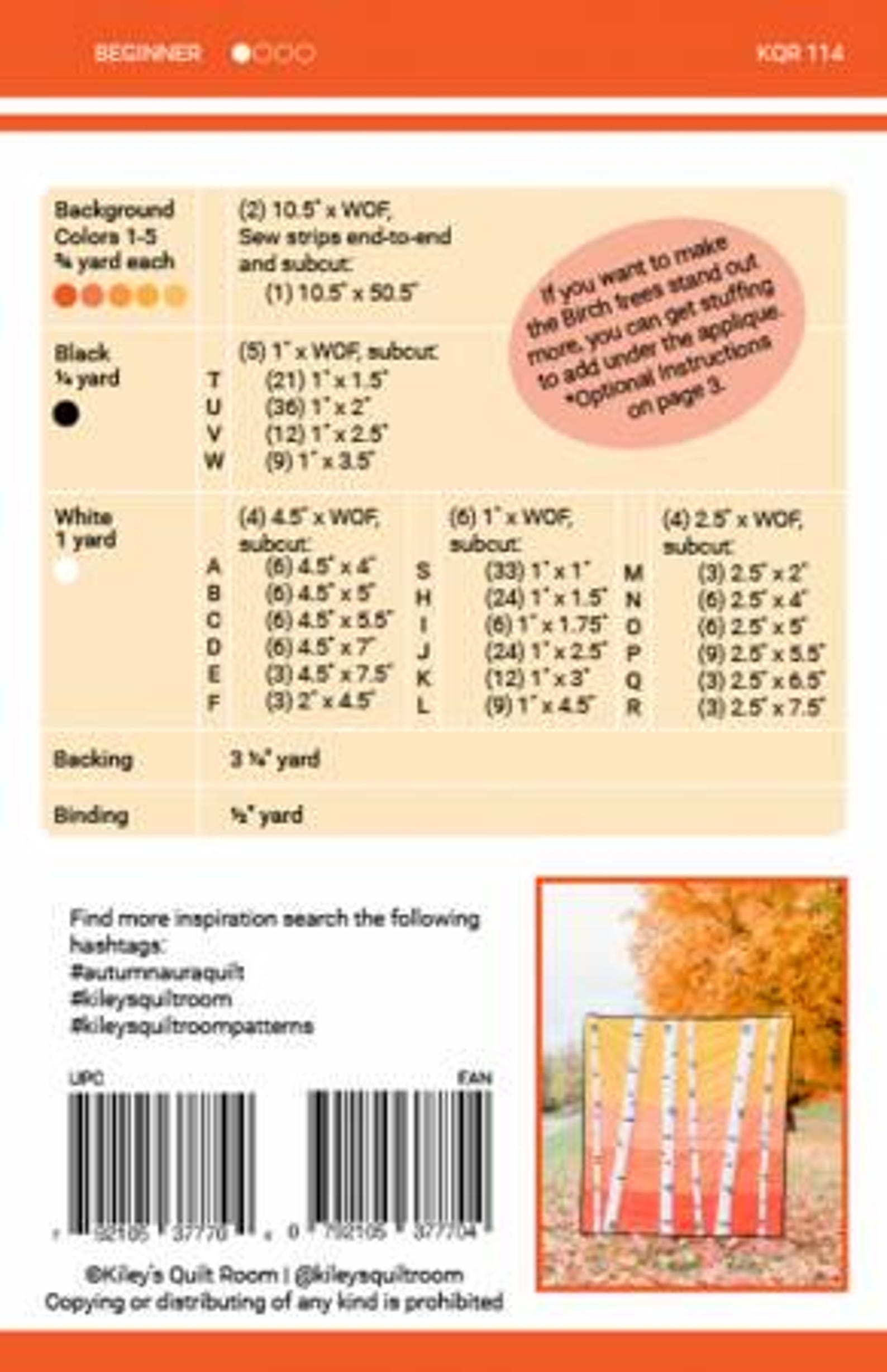 Autumn Aura 3D Puff Quilt Pattern by Kiley's Quilt Room - Etsy