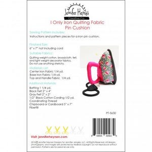 Jennifer Heynen - I Only Iron Quilting Fabric Pin Cushion Sewing ...