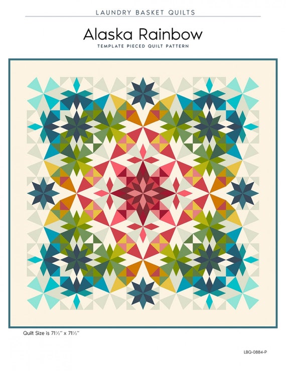 Rainbow Alaska Quilt Pattern from Laundry Basket Quilts by | Etsy