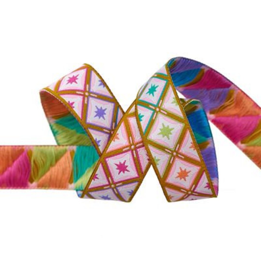 Tula Pink Roar! - Stargazer in Mint - 7/8" Width Ribbon - Etsy