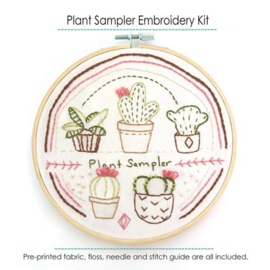 Jennifer Jangles - Plant Sampler Embroidery Kit - Etsy
