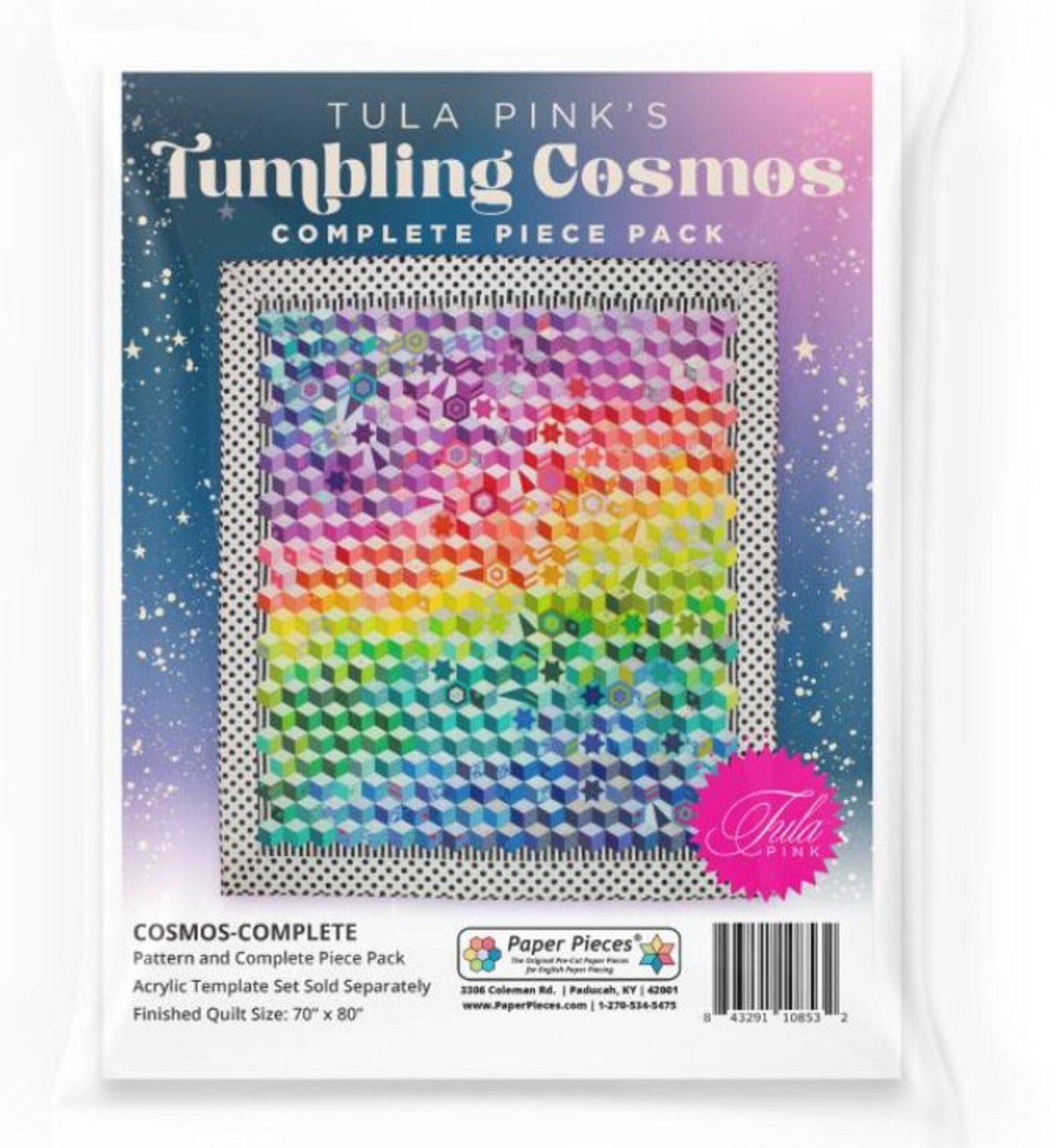 Tula Pink's - Tumbling Cosmos Quilt Pattern, Paper Pieces, and or ...