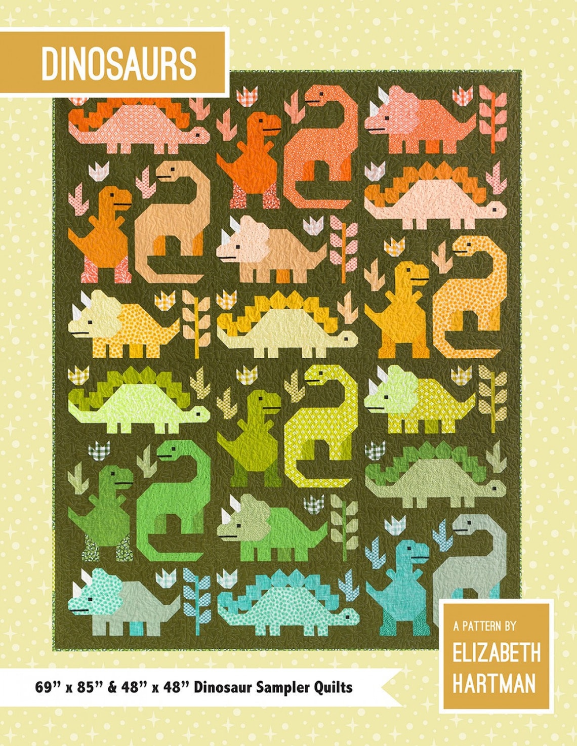 Dinosaurs Quilt Pattern by Elizabeth Hartman - Etsy