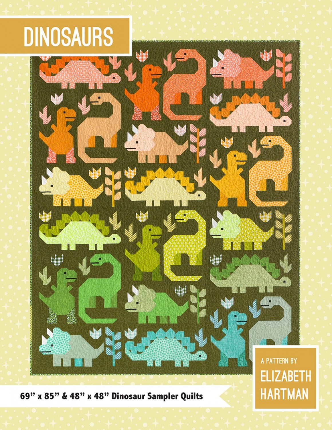 Dinosaurs Quilt Pattern by Elizabeth Hartman - Etsy