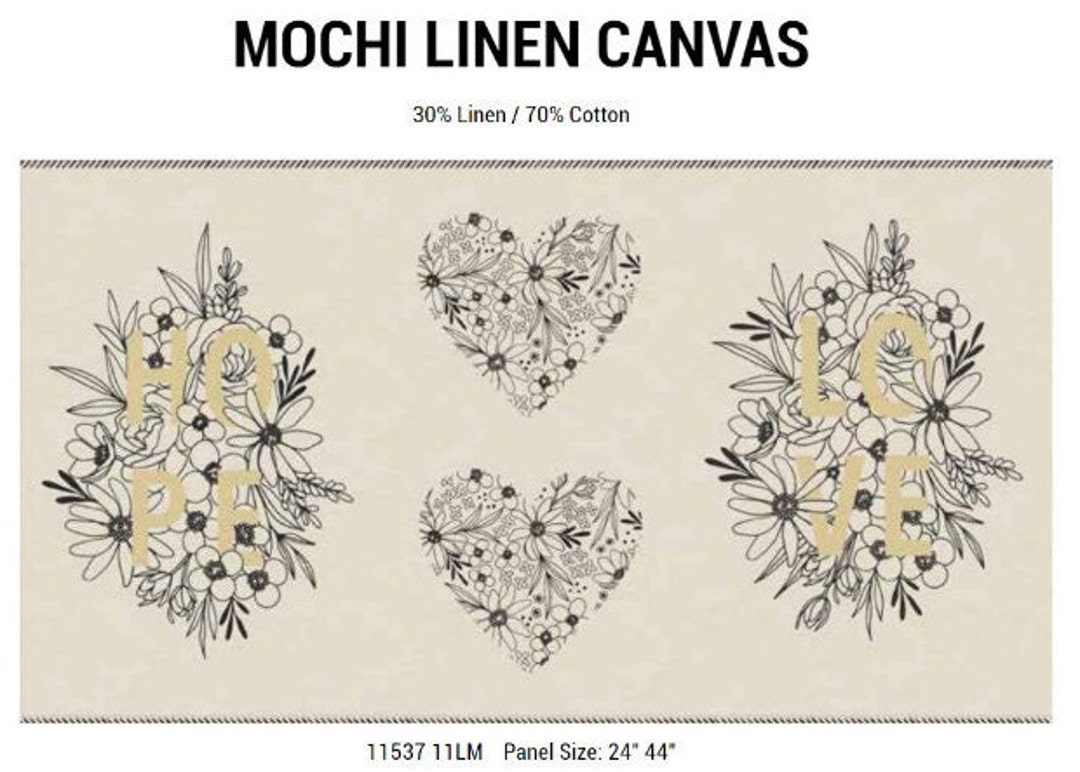 Moda - Gilded -mochi Linen Panel - 11537 11LM - Etsy