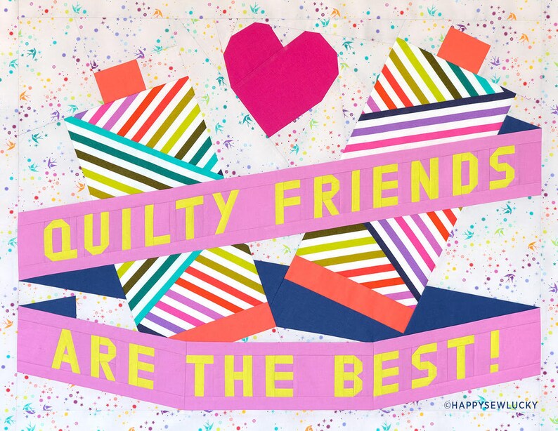 PREORDER Graywork Version - Quilty Friends Quilt Kit - Pattern by Happy ...