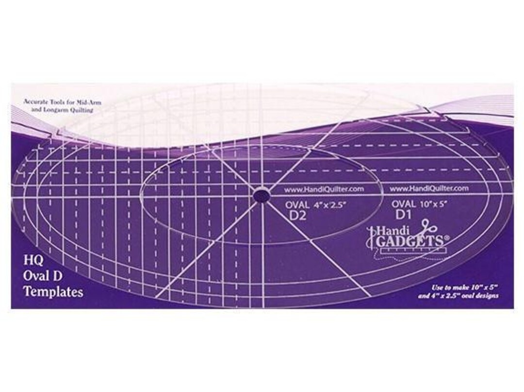 Handi Quilter - HQ - Oval D Templates - Accurate Tools for Longarm ...