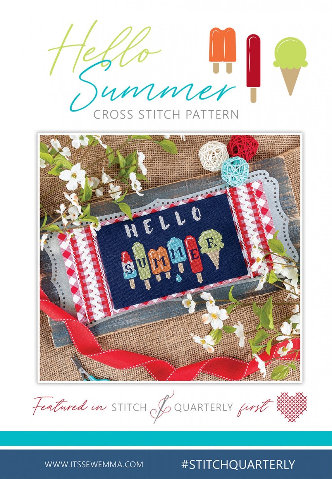 Hello Summer Cross Stitch Pattern - Its Sew Emma - Etsy
