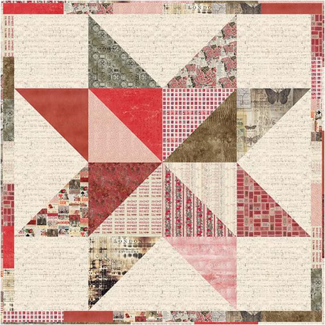 Exclusive Palette Program Tim Holtz RED Standout Star Quilt Pattern OR ...