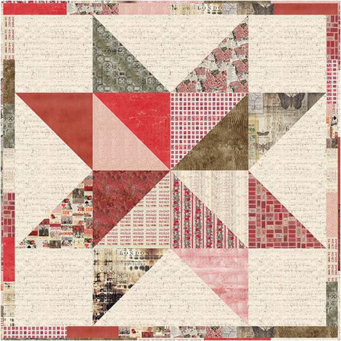 Exclusive Palette Program! Tim Holtz - RED - Standout Star Quilt ...