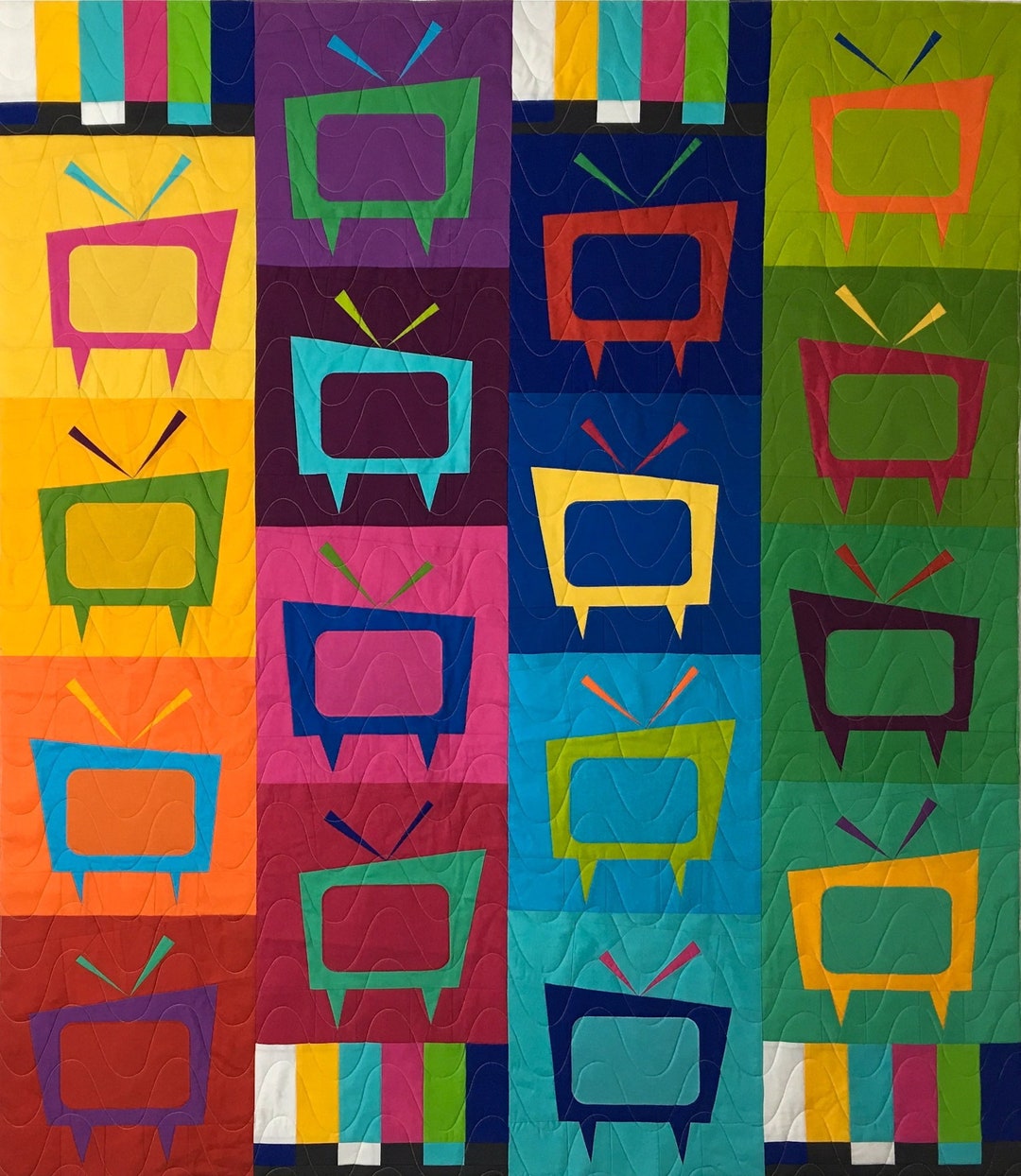 Mod Tv Quilt Pattern by Colourwerx - Etsy