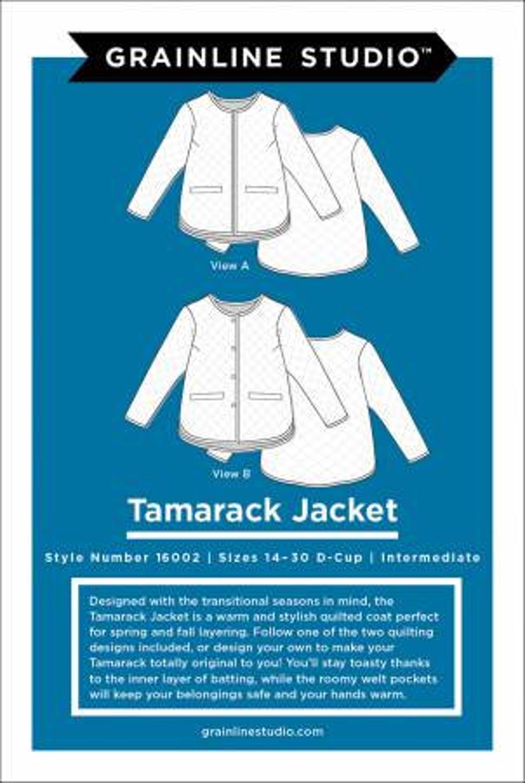 Tamarack Jacket Pattern Grainline Extended Size - Freespirit Coat Story Pattern - Etsy