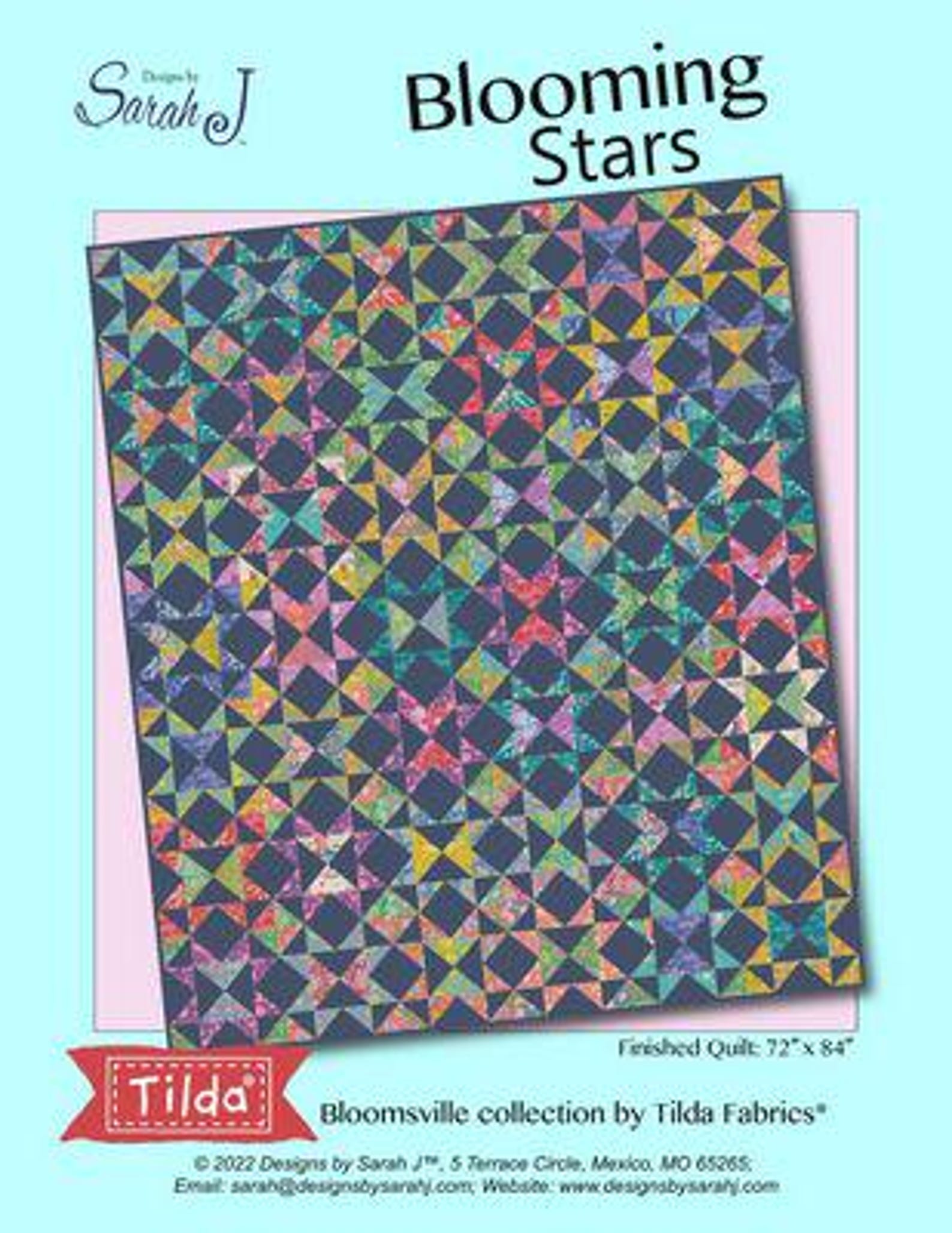 Blooming Star Quilt Pattern - Designs by Sarah J - Etsy