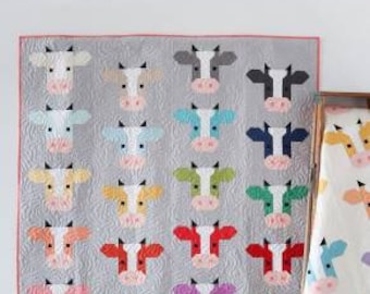 ANNABELLE COW FACES Quilt Pattern, Cotton and Joy Sewing Pattern, 3 ...