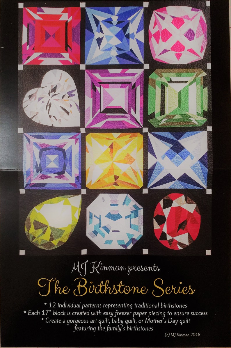 Birthstones Block of the Month Pattern by MJ Kinman Pick - Etsy