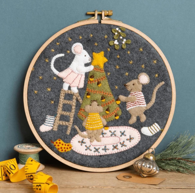 Corinne Lapierre - Corinne Lapierre - Wool Mix Felt Applique Hoop Kit ...