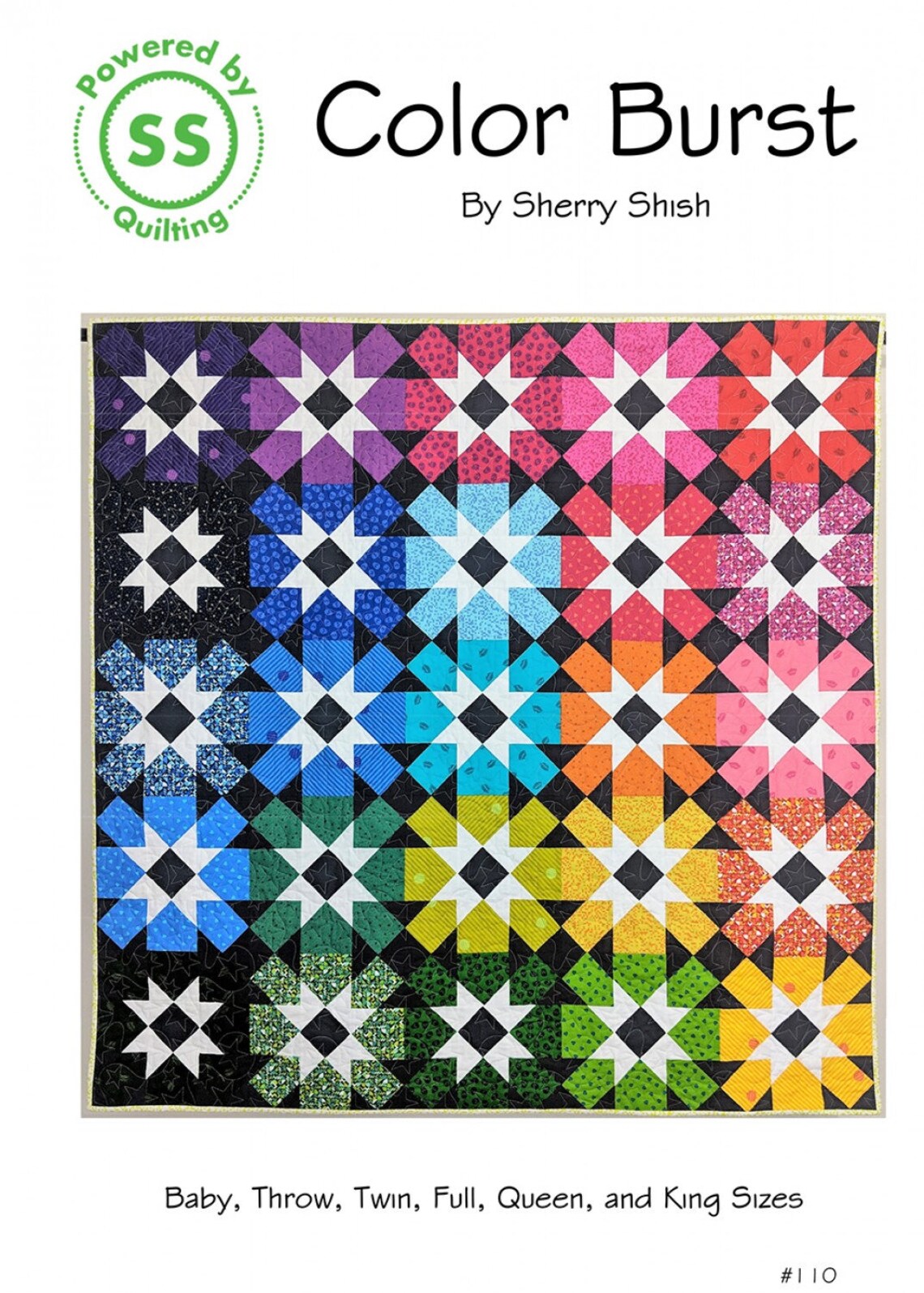 Color Burst Quilt Pattern From Powered by Quilting by Shish, Sherry - Etsy