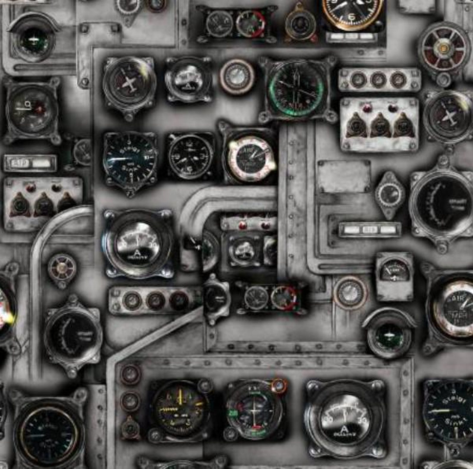 3 Wishes - First in Flight - Control Panel - 22978-GRY-CTN-D - Etsy