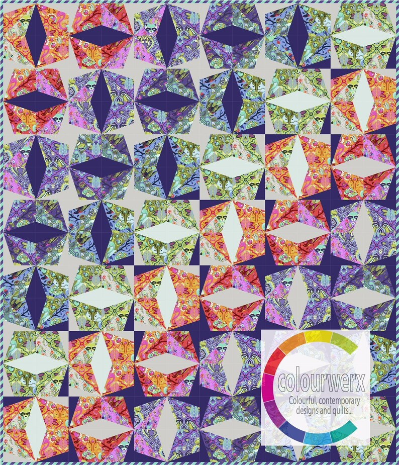 Prismatic Quilt Pattern by Colourwerx - Etsy