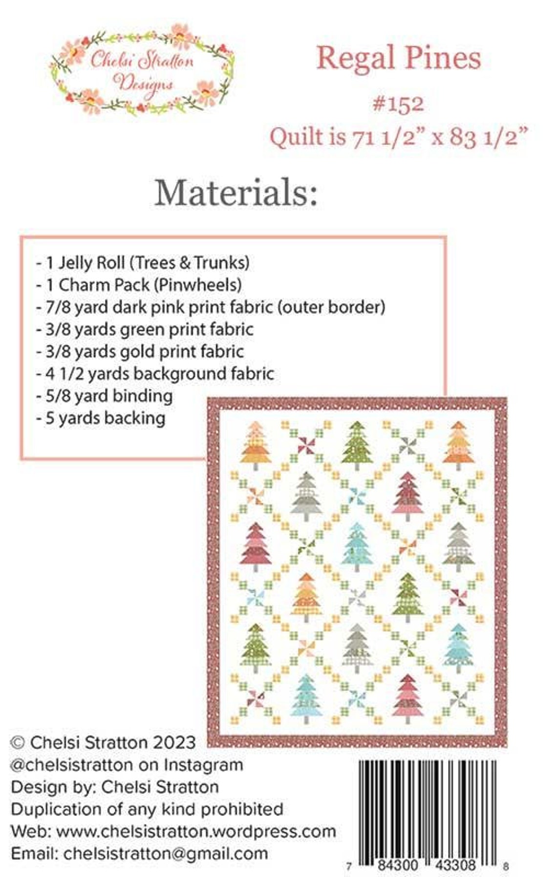 Regal Pines Quilt Kit - Sherri and Chelsea - Bountiful Blooms - Etsy