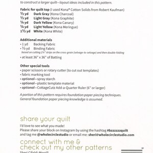 Bzzzzzz Mini Quilt Pattern- by Whole Circle Studio - Etsy