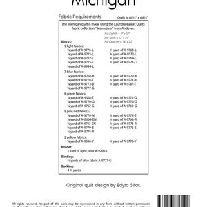 Michigan Quilt Pattern - Laundry Basket Quilts - Etsy