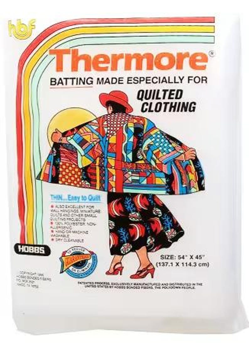 Thermore Batting Made for Quilted Clothing - 54"x45" - Etsy
