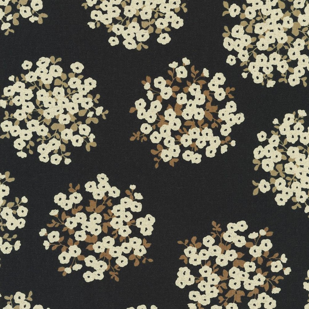 Robert Kaufman - Cotton Flax Prints - SB-850470D1-5 BLACK - Etsy