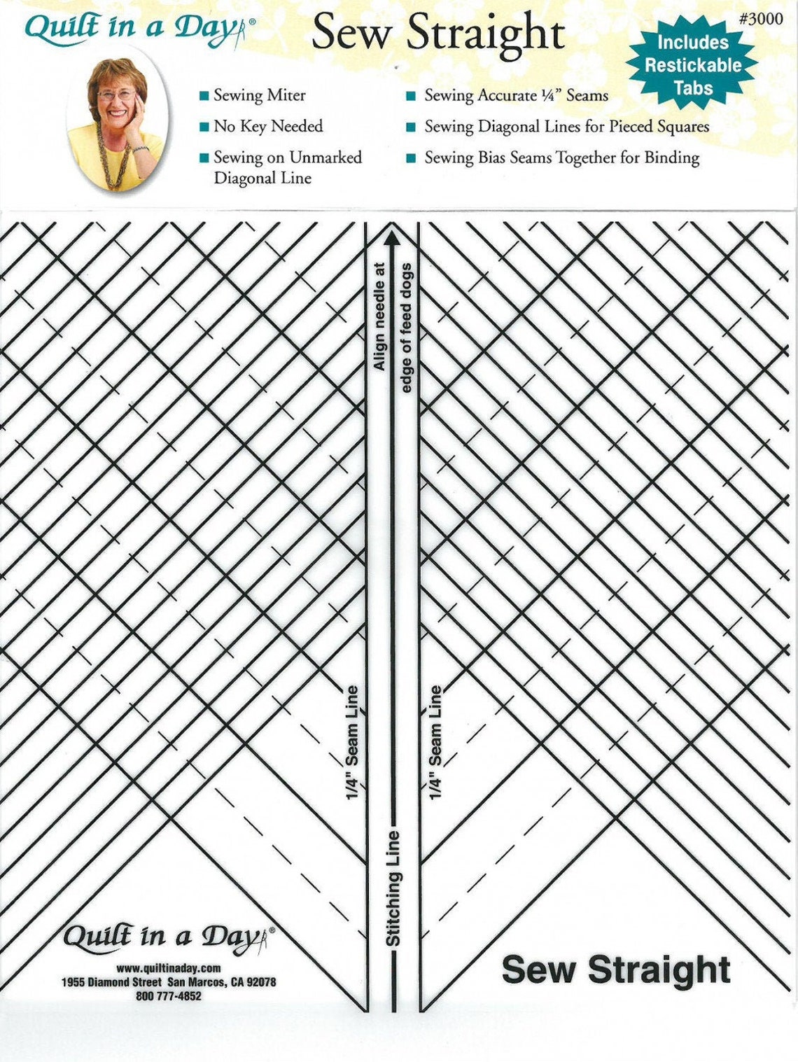 Sew Straight Seam Guide From Quilt in A Day by Eleanor Burns - Etsy
